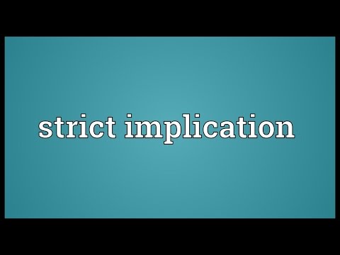 Strict implication Meaning