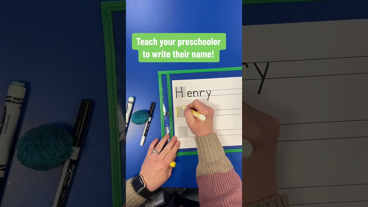 Discover the key to teaching preschoolers name writing: using three lines for guidance, tracing, and