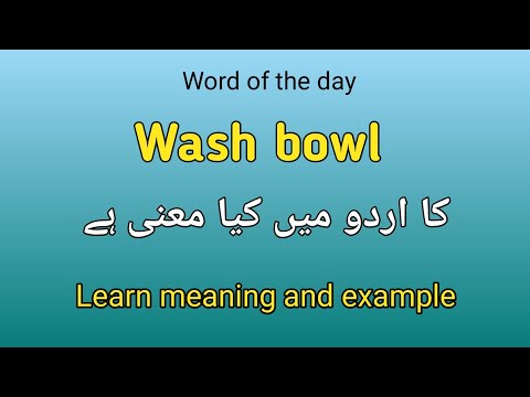 Wash bowl meaning in Urdu | words meaning