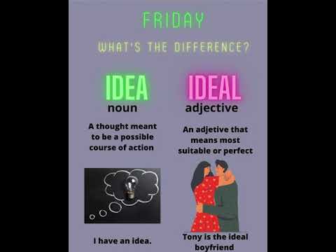 Friday what's the difference?: Idea vs Ideal