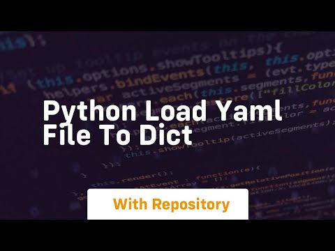 python load yaml file to dict