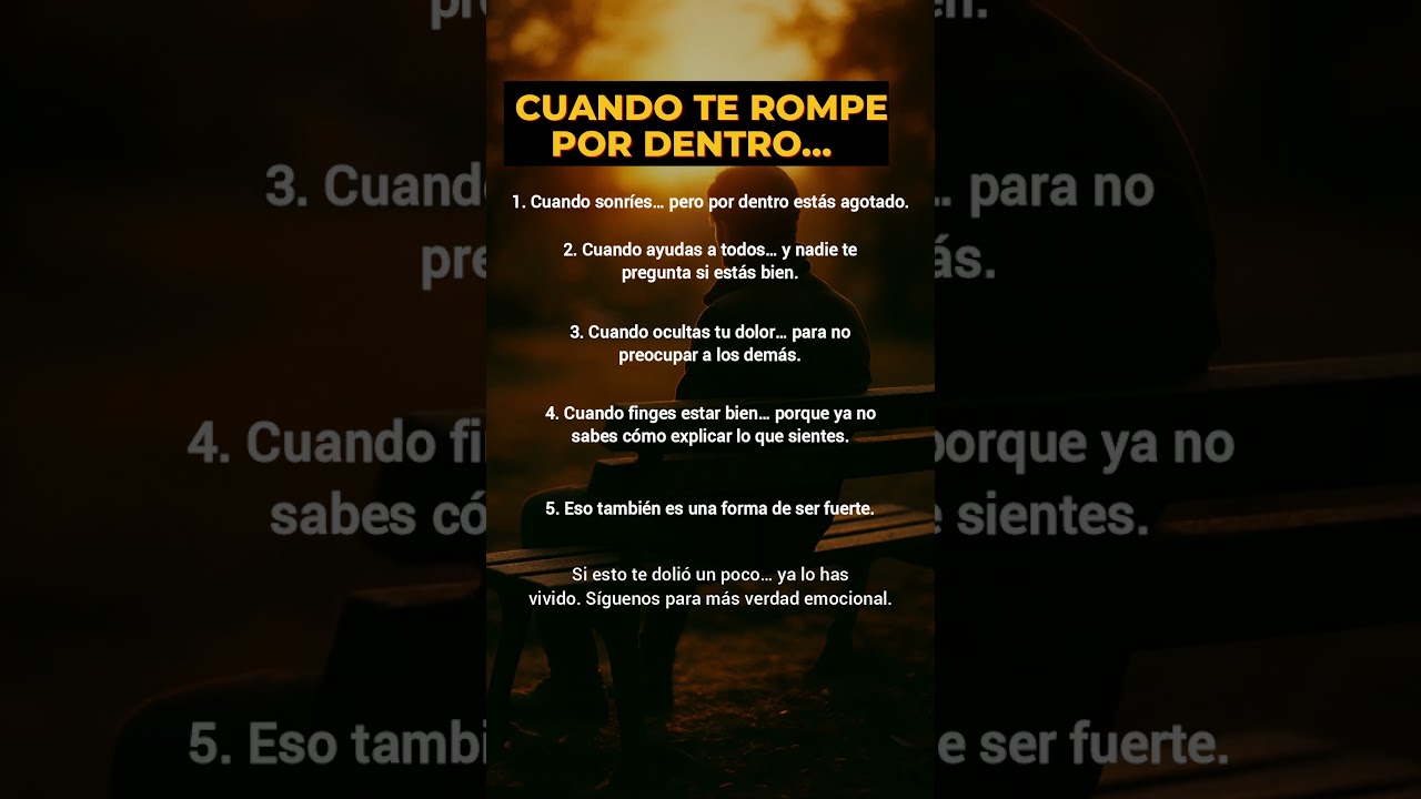 Nadie te pregunta si estás bien… pero tú sigues fuerte 💔 | Psicología Emocional #saludmental