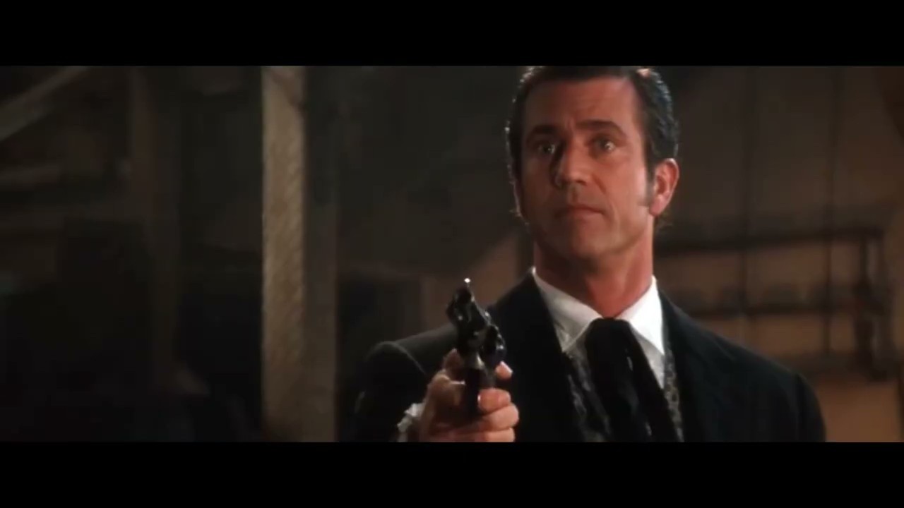 Maverick (1994) Mel Gibson funny Gun Scene