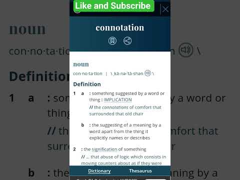 Connotation meaning #connotation #meanings #definitions #expandedvocabulary