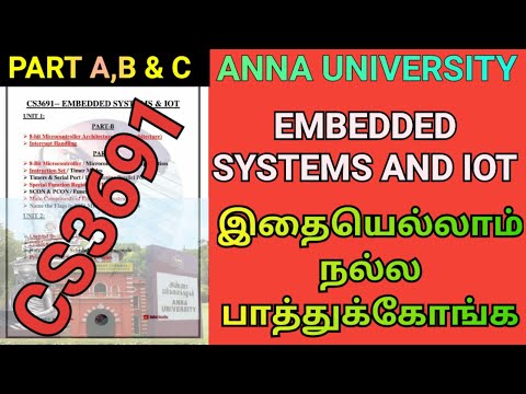 Embedded Systems and IOT Important Questions Anna University | CS3691 | Embedded Systems & IoT |EIoT