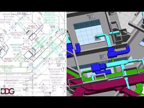 HVAC Trade Building Information Model BIM Modeling, BIM Coordination and BIM Clash Detection
