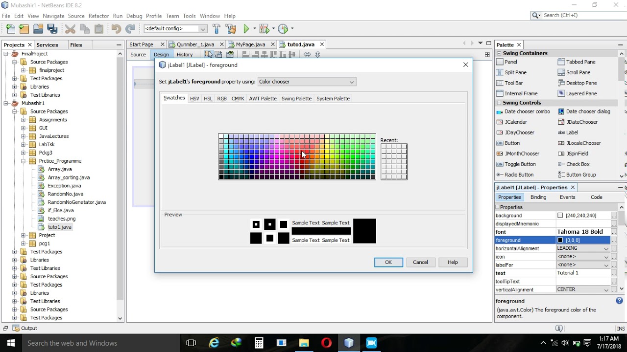 JFrame Gui Introduction How to use Jlabel