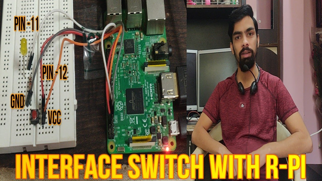 Interface Switch And LED With Raspberry pi 3| switch with raspberry pi | raspberry pi for beginners