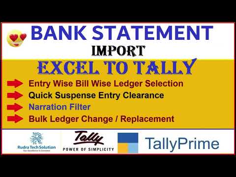 Tally TDL : How To Import Bank Statement Excel to Tally | Bank Reconciliation in Tally | Tally Addon