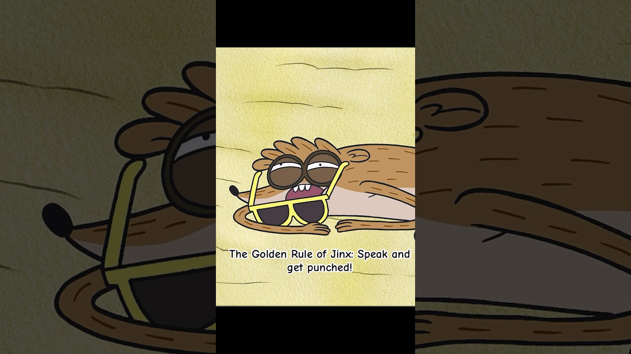 The Golden Rule of Jinx: Speak and get punched! 🤐👊#shortvideo #shorts #regularshow #animation