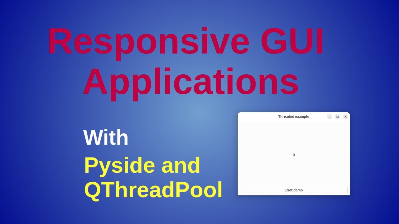 Creating GUI threads with Python PySide 6 and QThreadPool