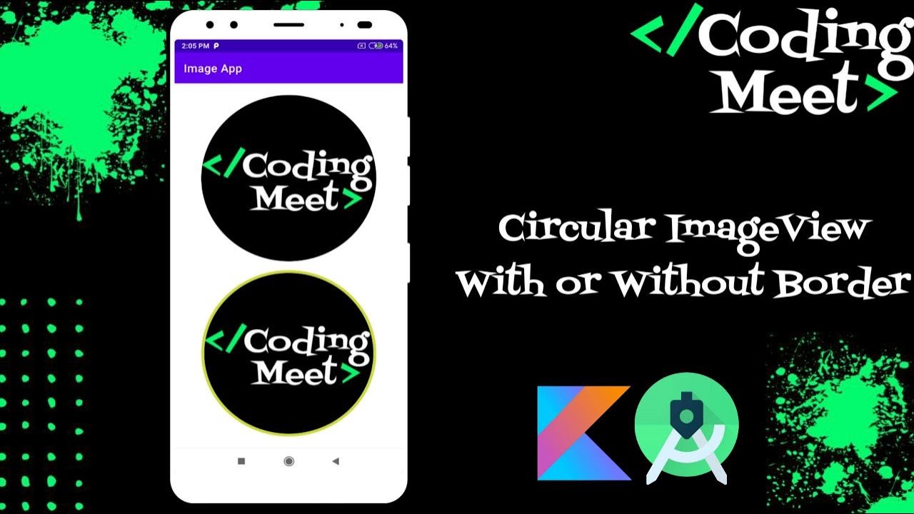 How To Implement Circular ImageView With or Without Border in Android Studio Kotlin
