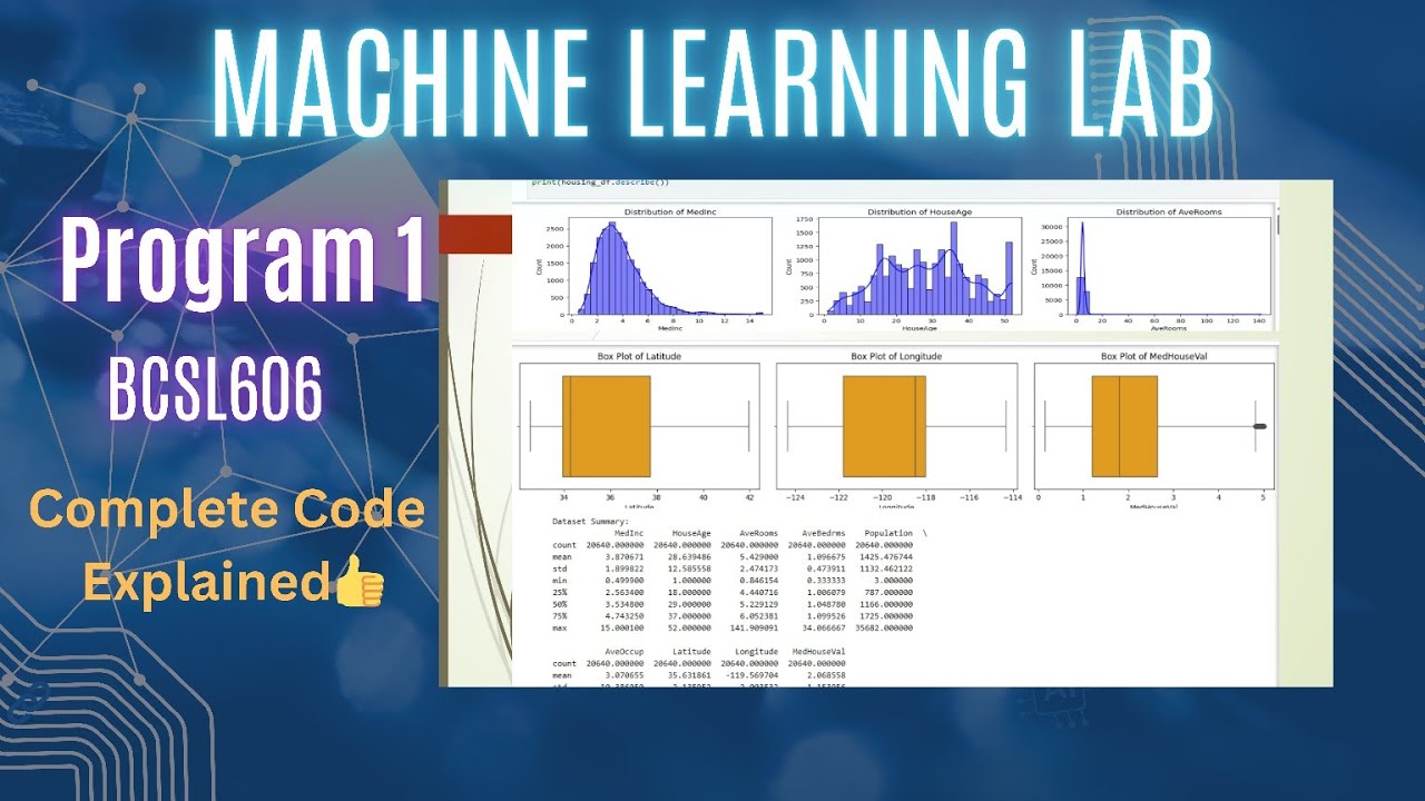 Machine Learning Lab Program - 1 | Machine Learning Lab Introduction