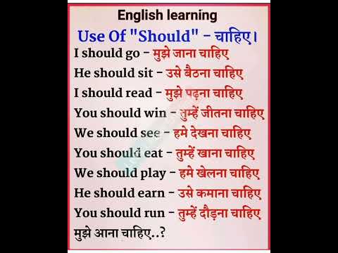 Use of "should"|should ka use kab hota h|#englishgrammar #Let's Learn English