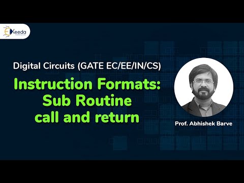 Subroutine Call And Return Instruction Formats Explained - GATE Digital Circuits Video Lecture ...