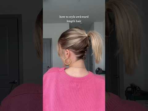 How to Style Awkward Length Hair #hair #hairstyle #shorthair #tutorial #hack