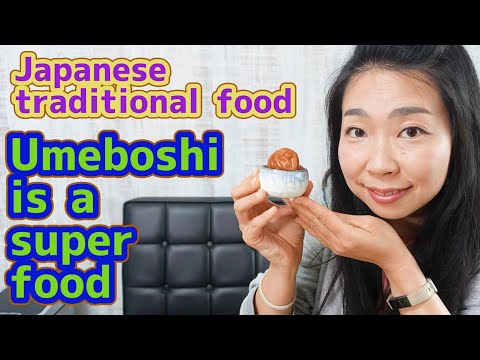 Japanese traditional food. How to eat and choose traditional Umeboshi.