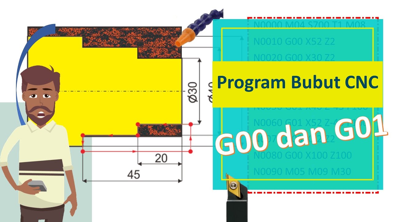 Turns out it's easy! CNC G00 G01 Programming Tutorial for Beginners