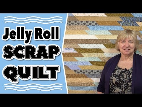 Scrappy Stash Jelly Roll Race Quilt Variation