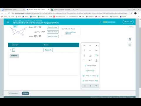 Introduction to proofs involving congruent triangles and CPCTC