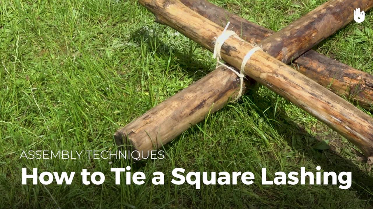 How to Tie a Square Lashing - Bushcraft Building in the Forest | Sikana