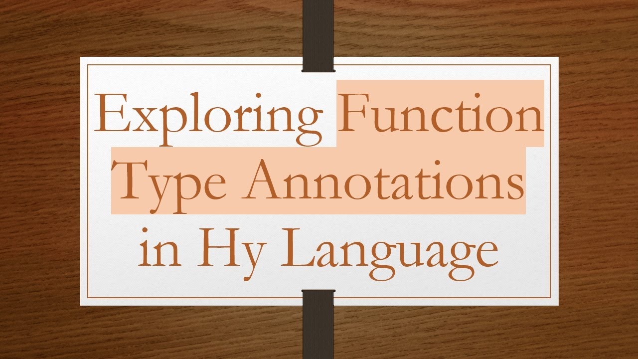 Exploring Function Type Annotations in Hy Language