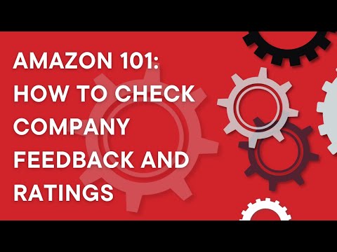 Amazon Seller 101: How to check company feedback, ratings, and reviews (15 second tutorial)