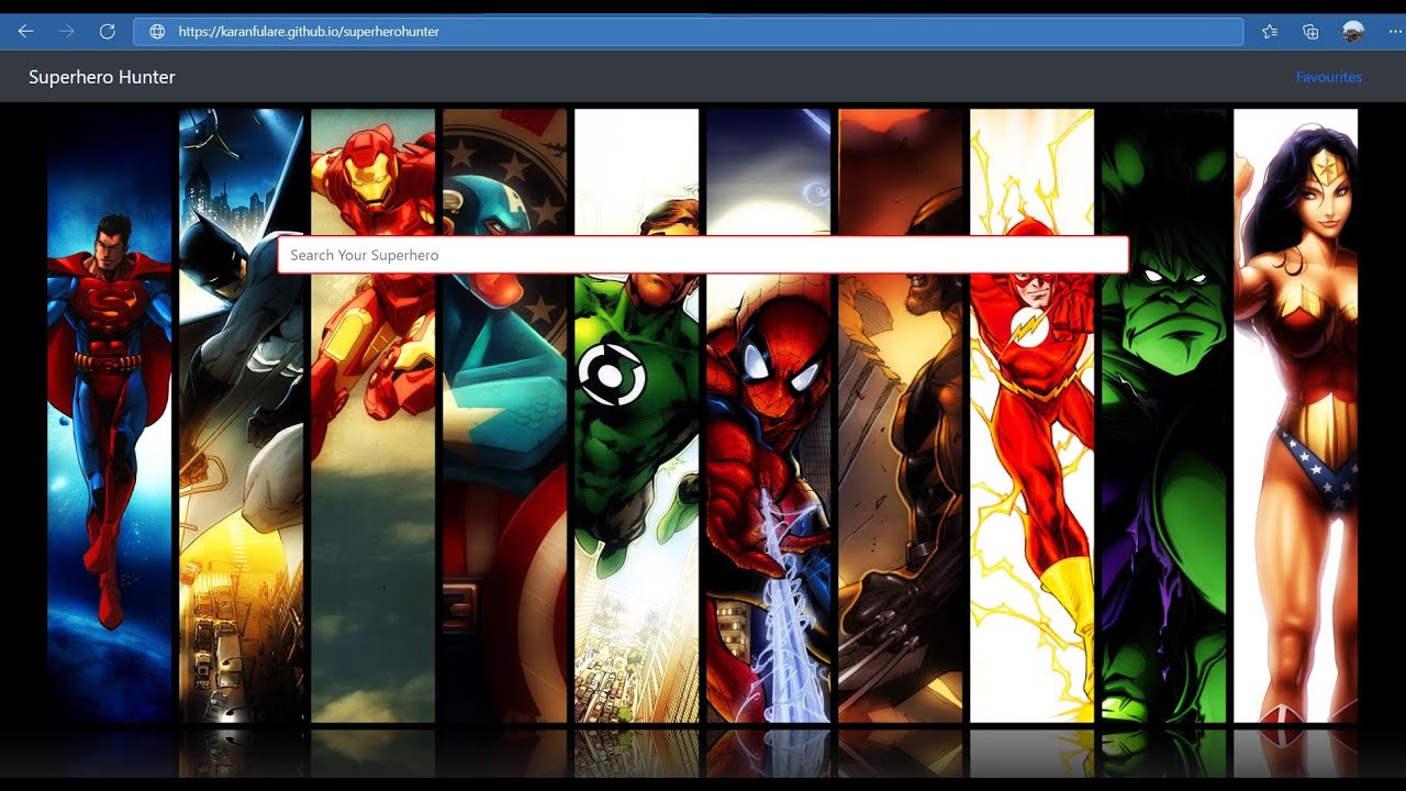 Superhero Hunter , using superhero api javascript
