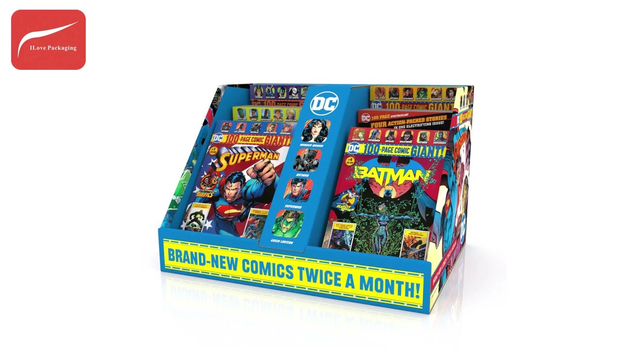 Cardboard PDQ Counter Display ILP Custom Logo CMYK Printing