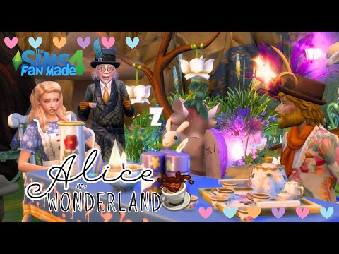 Alice in Wonderland in the Sims 4! Simblreen theme & download to the Wonderland Tea Garden!