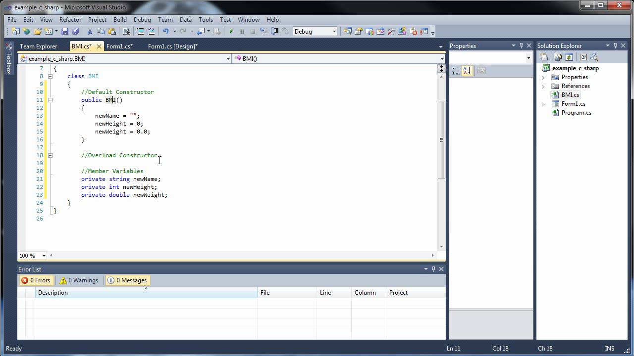 C#.Net Tutorial 17-1 - Classes and Object-Oriented Programming (Part 1)