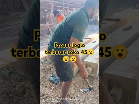 on process of the largest Javanese traditional house in Indonesia , joglo soko 45cm