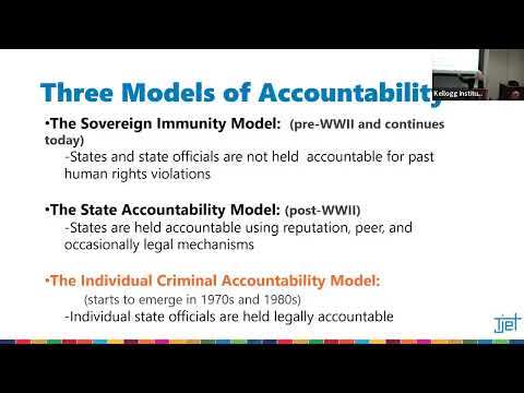 Kathryn Sikkink - "Transitional Justice: Is the Justice Cascade Over?"