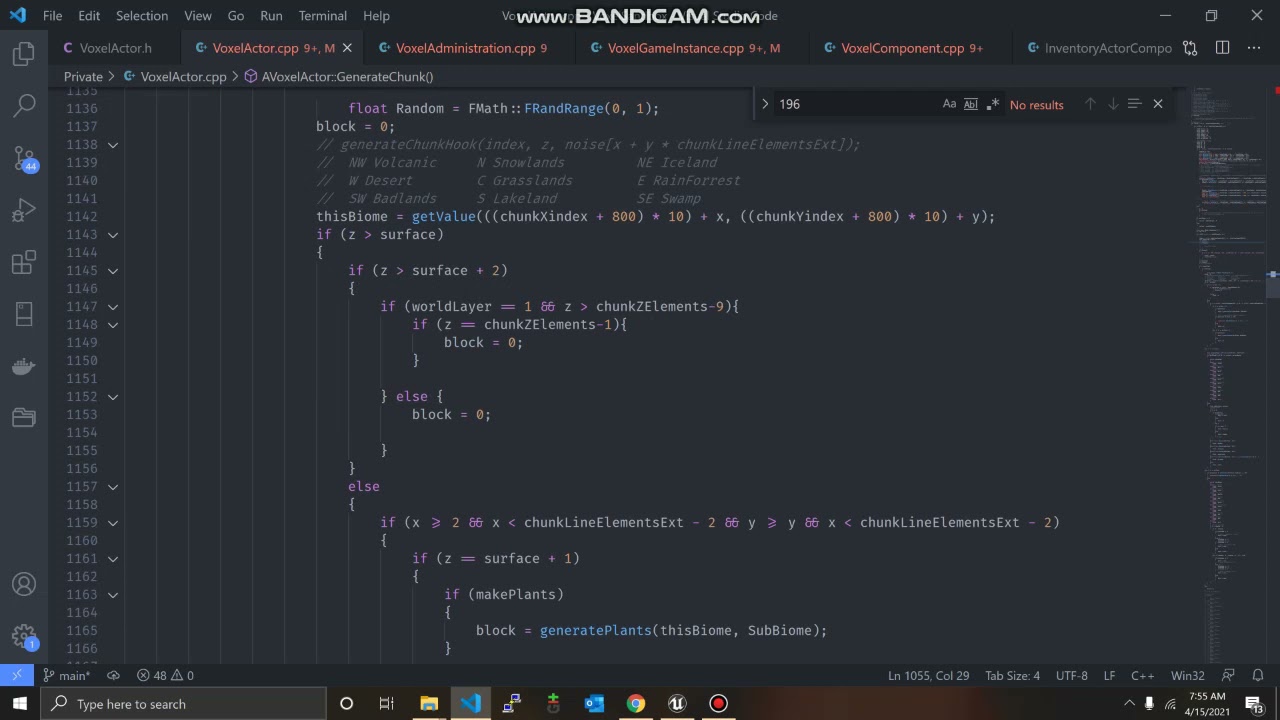 Voxel Game C++ demonstration