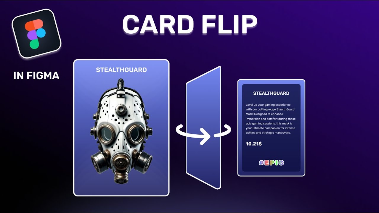 Figma Tutorial: Card Flip Animation in Figma | UI Design Animation | EPIC