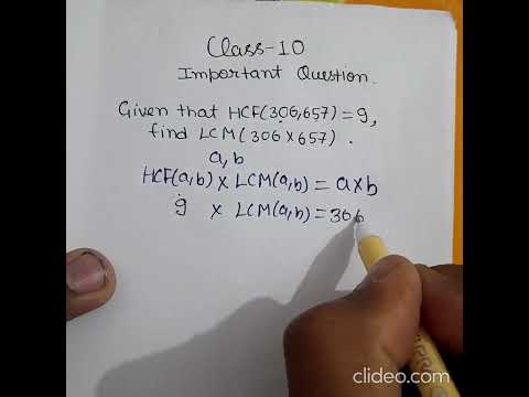 LCM HCF OF TWO NUMBERS. The LCM of 306 and 657. #LCM