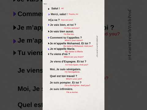 Greetings and Presentation in French informal situation, French conversation #frenchforbeginners