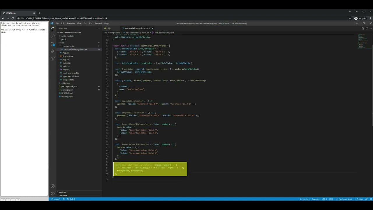 React Hook Form  useFieldArray