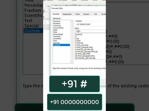 How to Add Country Code for Mobile Numbers | MS Excel Tutorial