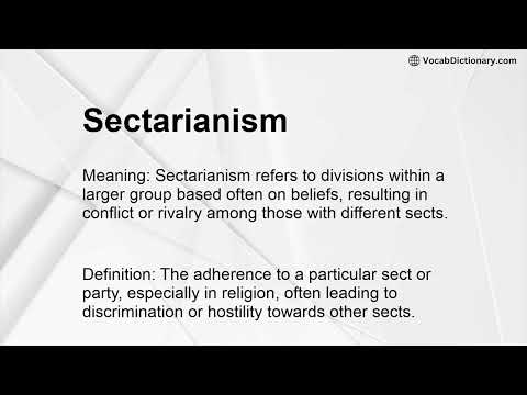 Sectarianism Meaning