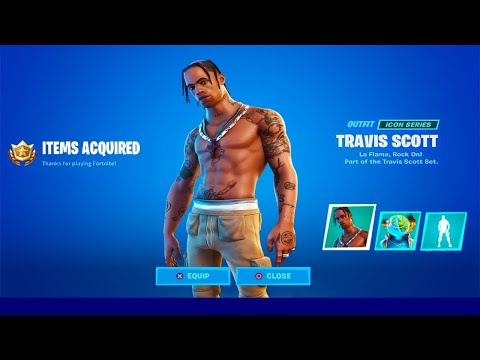 *NEW* TRAVIS SCOTT SKIN in FORTNITE! (Fortnite Item Shop LIVE Event)