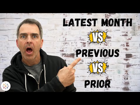 Using LODs to View the Latest, Previous and Prior Months