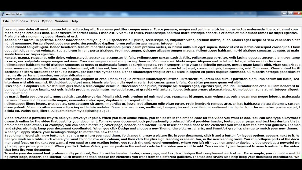 How to Create Menu and Document File in Python