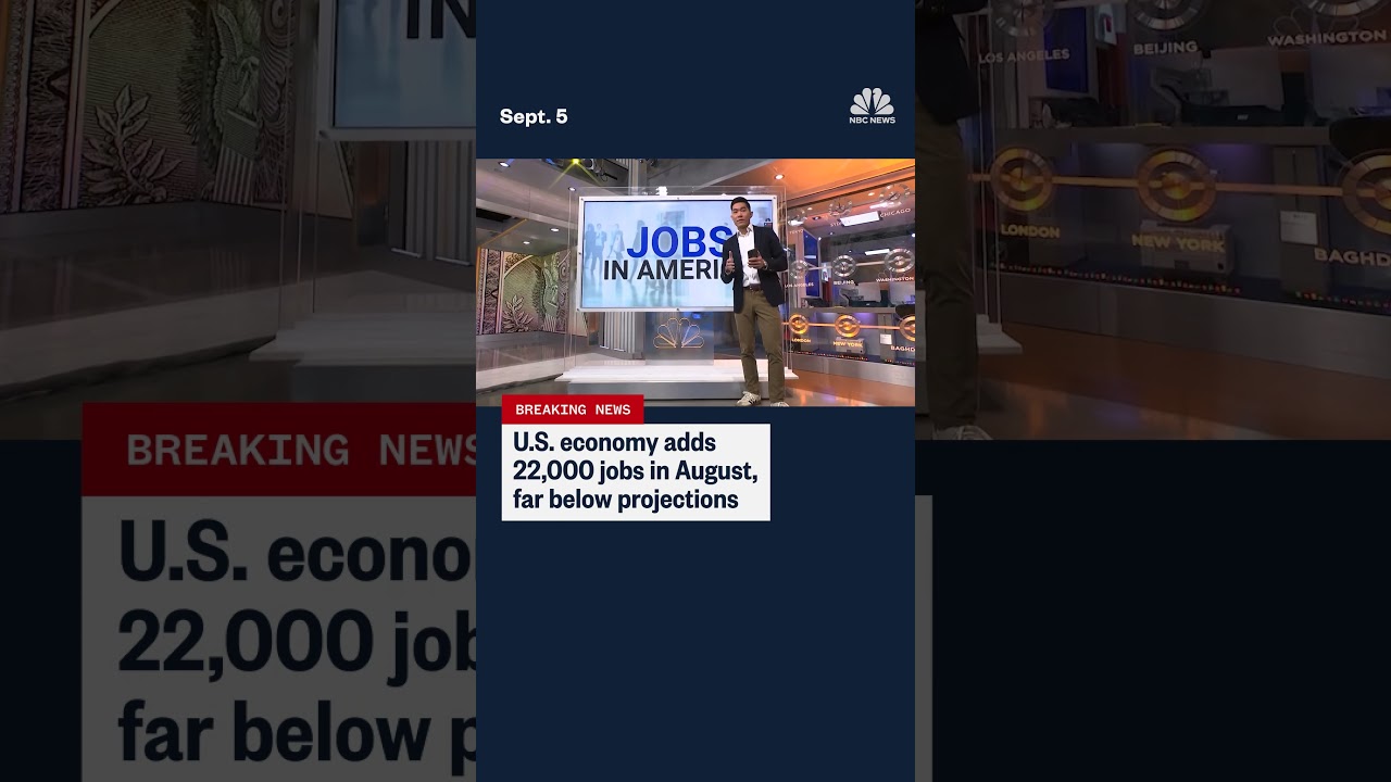 U.S. economy adds 22,000 jobs in August, far below projections