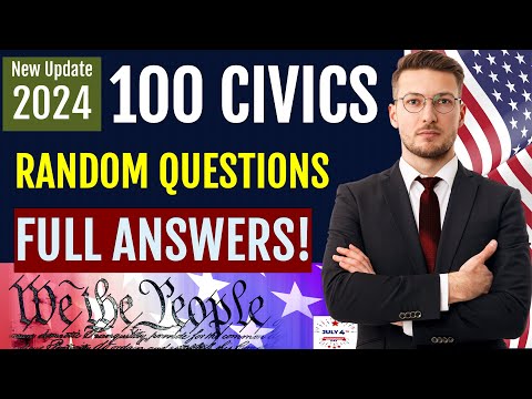 Clear Voice - 100 Civics Questions Random For The US Citizenship Interview (Update 2024)