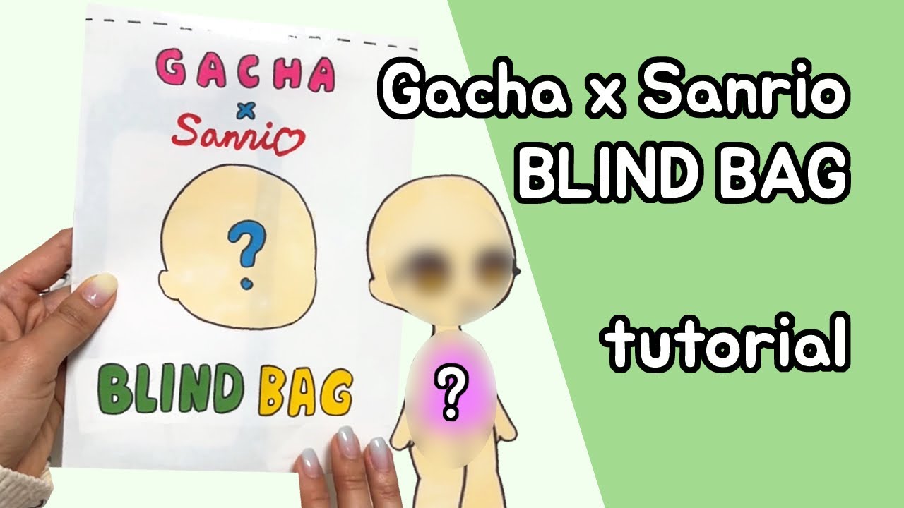 Gacha X sanrio paper doll random blind bag ASMR🩷 + tutorial