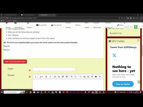 How to respond to discussion forums on the SPU E-Learning Portal