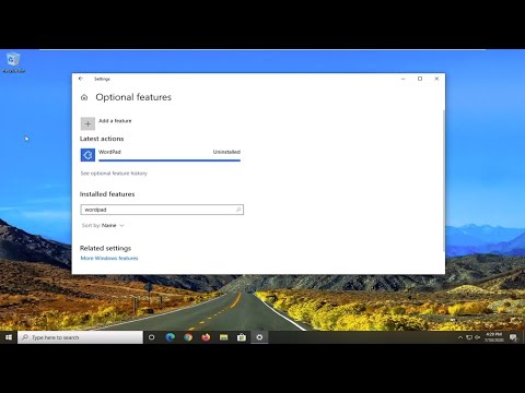 How to Uninstall and Reinstall Microsoft WordPad in Windows 10 [Tutorial]