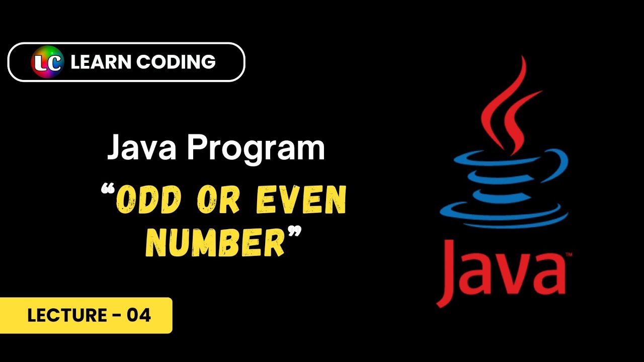 Odd Even Program in Java | Learn Coding
