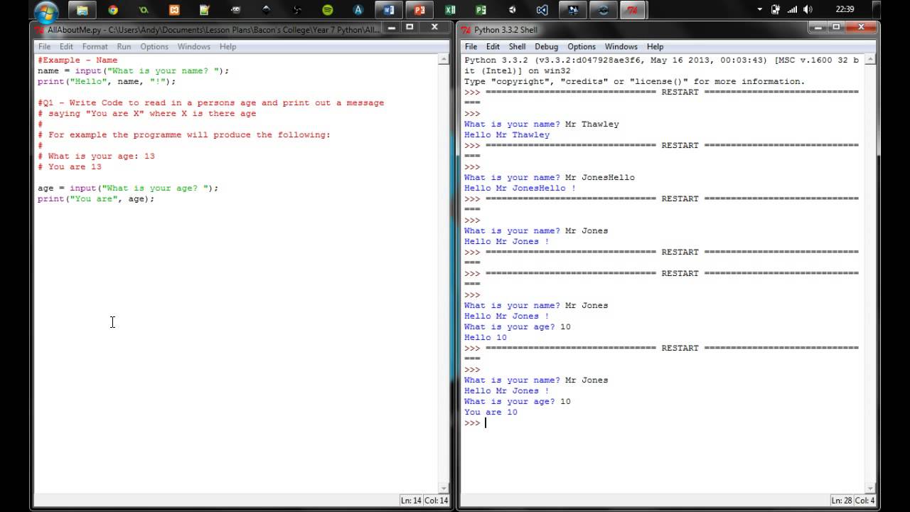 Python - Finding and Fixing Errors